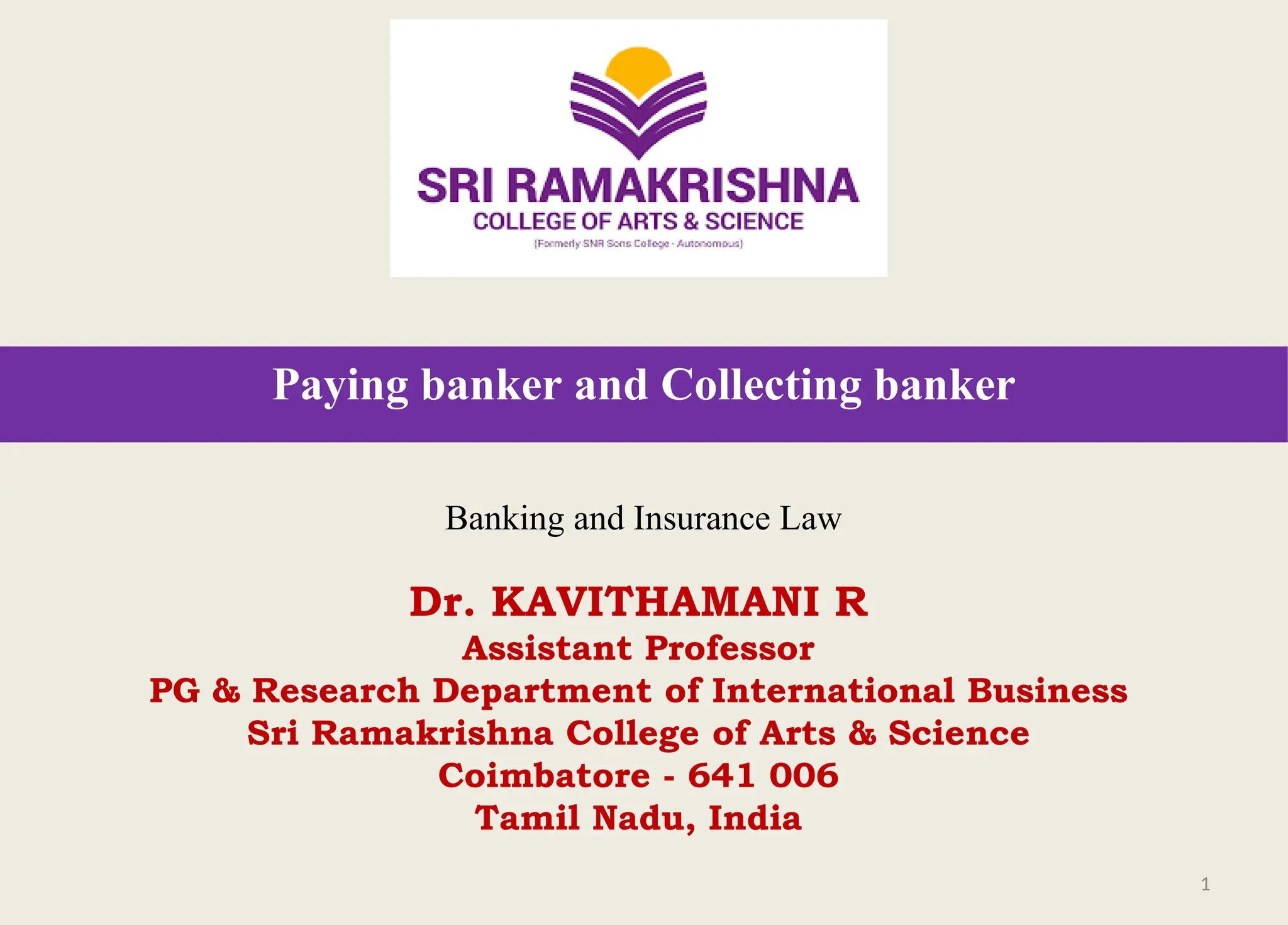 Paying and Collecting Banker and their relationship.ppt