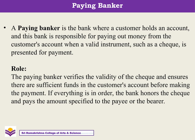 Paying and Collecting Banker and their relationship.ppt