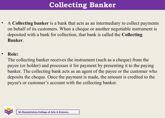 Paying and Collecting Banker and their relationship.ppt