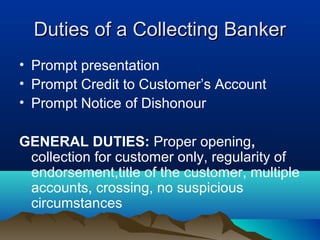 Paying banker and collecting banker b.v.raghunandan-chapter 6 | PPT