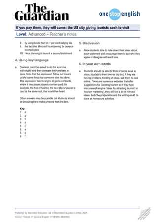 Paying Tourists - Advanced Article Lesson.pdf