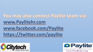Paylite Employee Self Service offers a single and secure resouce for ...