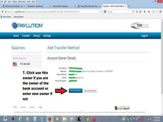 Paylution Bank Account Enrollment | PPT