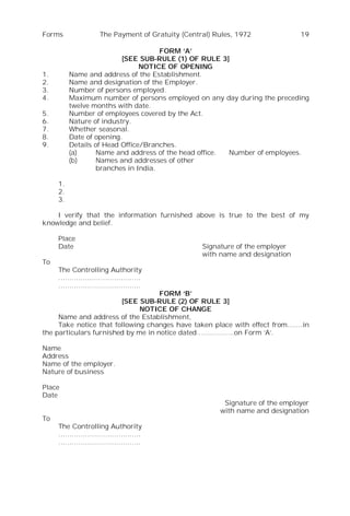 Payment of-gratuity-act-1972 | PDF