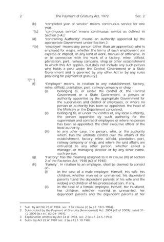 Payment of-gratuity-act-1972 | PDF