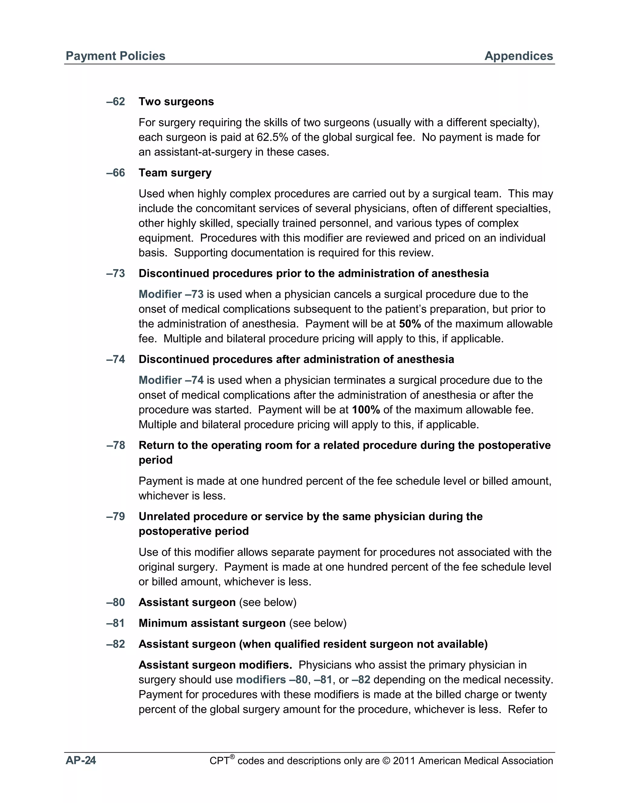 Payment affect modifier and how | PDF