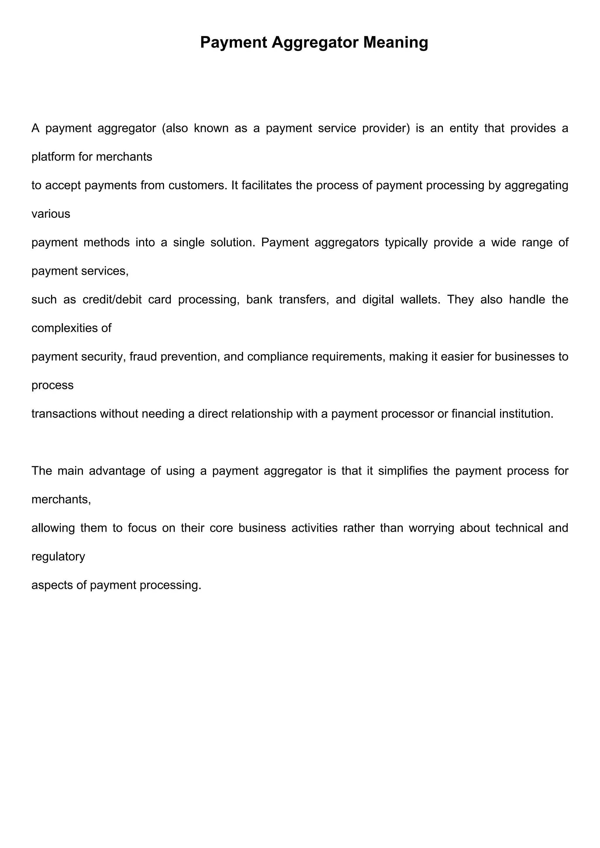 What is a Payment Aggregator and Why It Matters | PDF