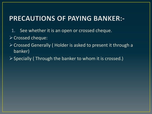 Payment and collection of cheques | PPTX | Credit Cards | Personal Debt