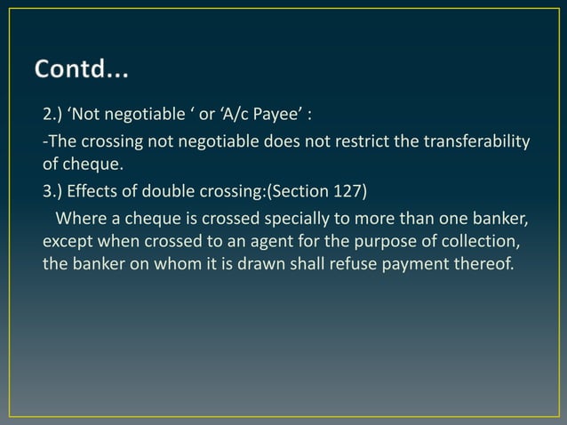 Payment and collection of cheques | PPTX | Credit Cards | Personal Debt