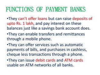 Payment bank ppt | PPTX