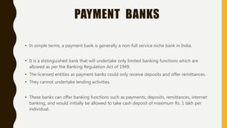 Payment banks ppt | PPTX