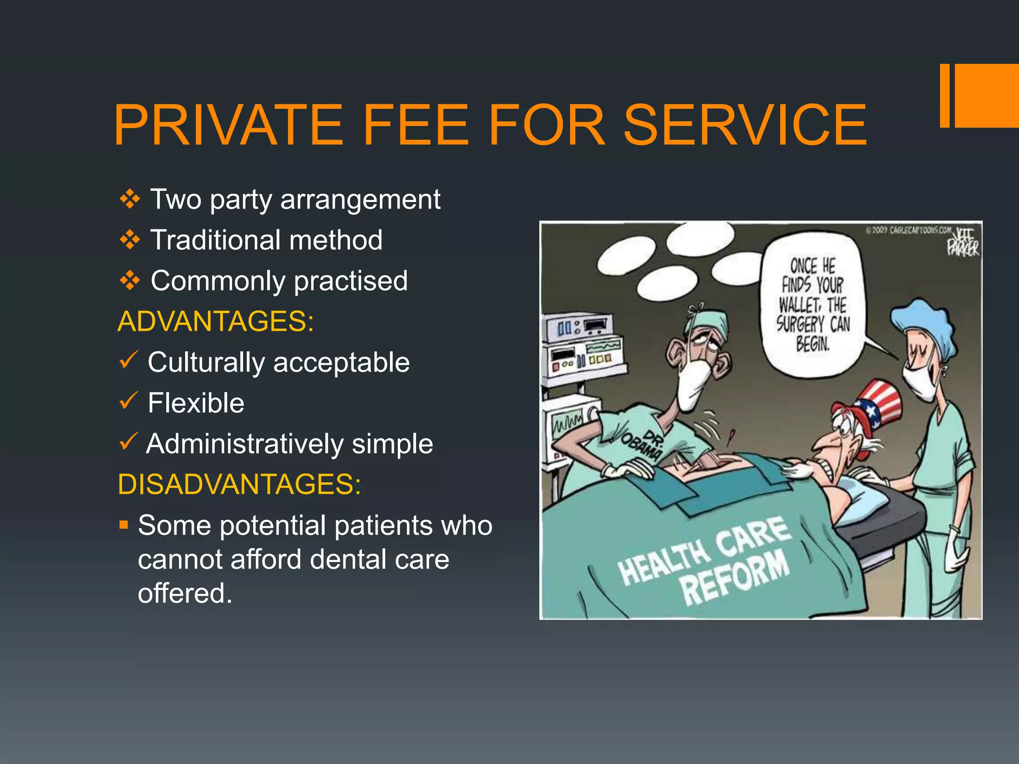 Payment for dental care | PPTX