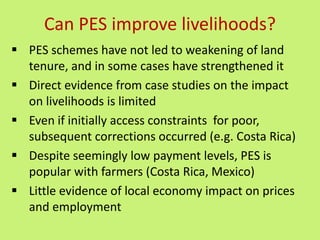 Payment for ecosystem services (pes) for | PPTX