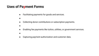 Payment Forms Explained: Types, Uses & How to Create One | PDF