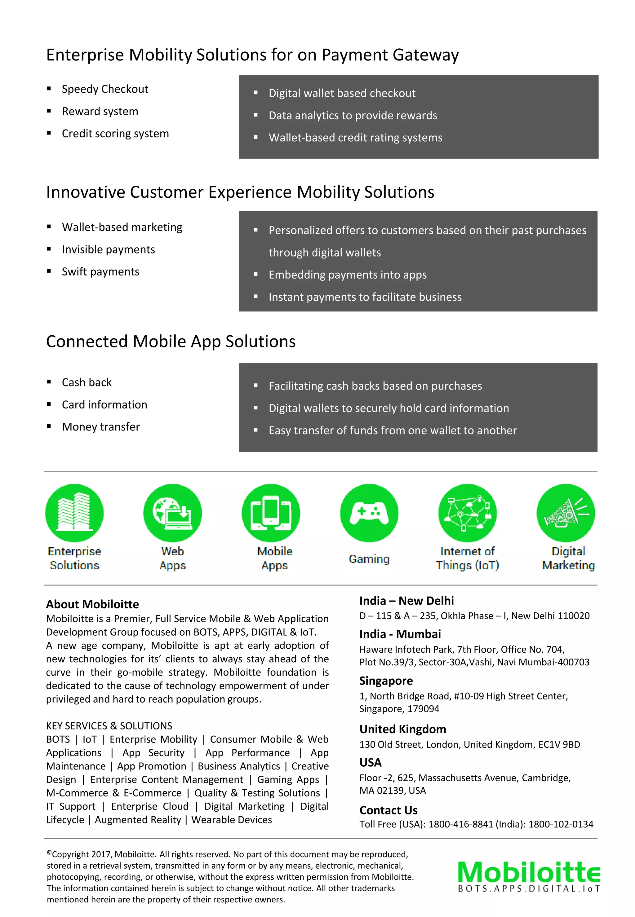 Payment Gateway Flyer - Mobiloitte | PDF