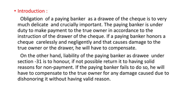 Payment in Due Course.pptx | Consumer Banking | Personal Finance