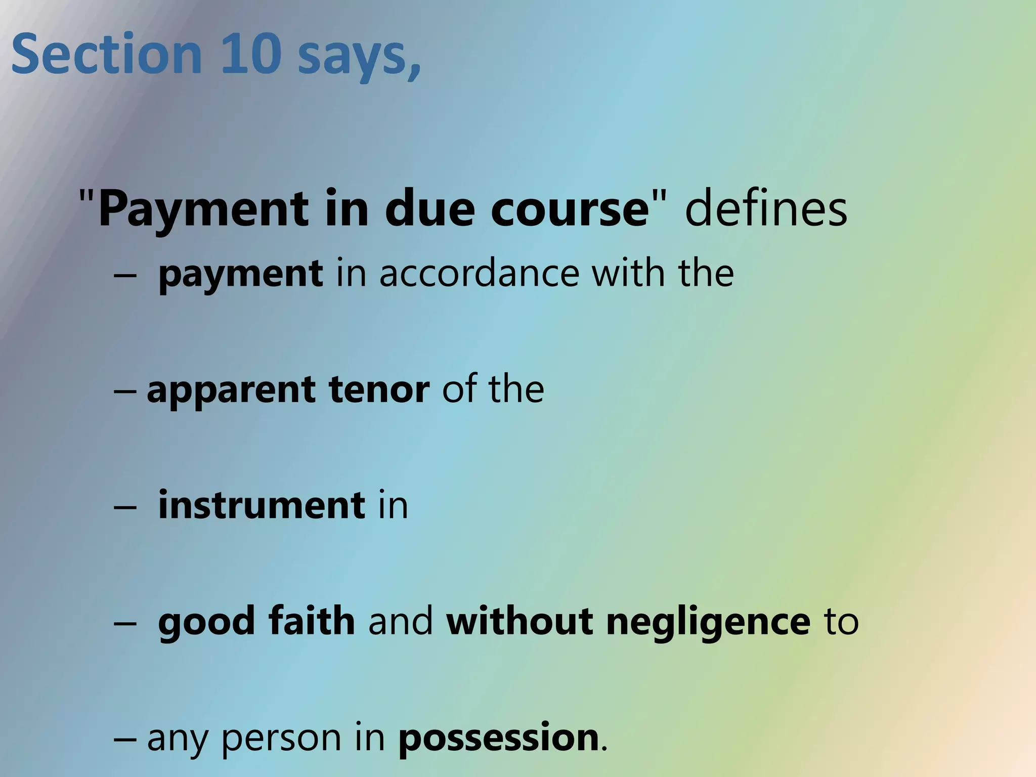 Payment in due course1 | PPTX