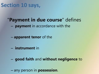 Payment in due course1 | PPT