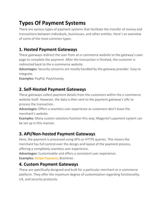 Payment Integration A Comprehensive Guide to Payment Gateway | PDF