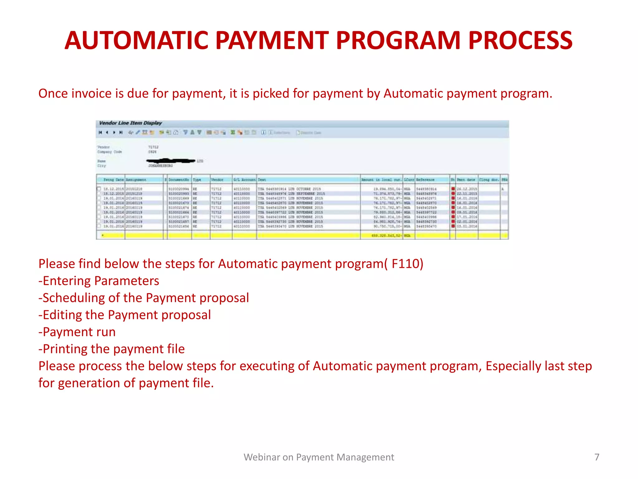 Payment management in SAP | PPTX