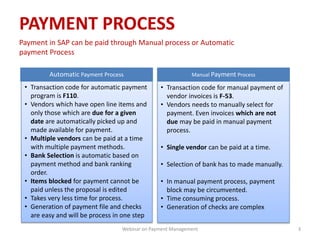 Payment management in SAP | PPTX