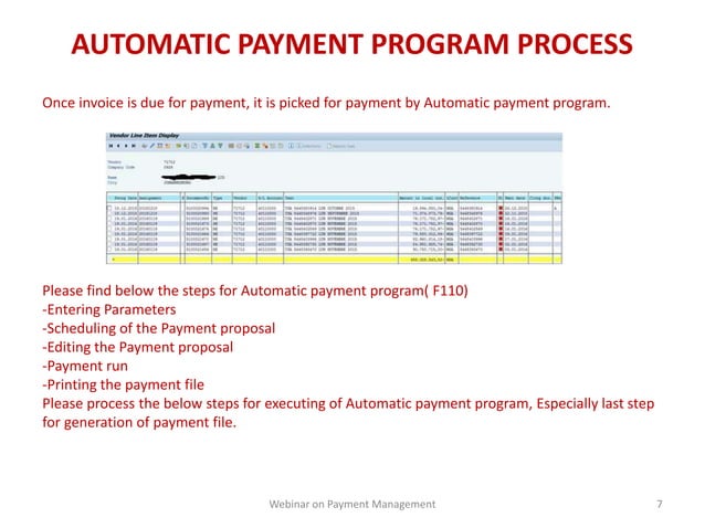 Payment management in SAP | PPTX