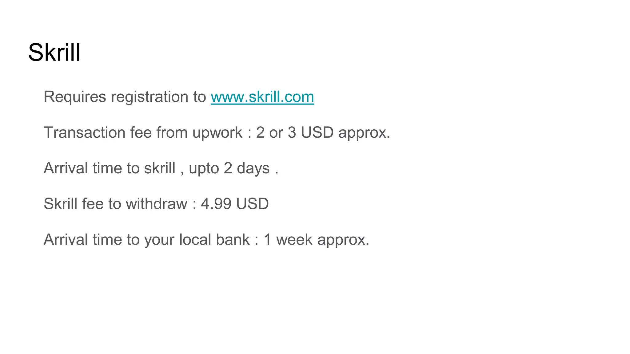 Payment methods on upwork | PPTX