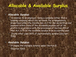 Payment of bonus act | PPT