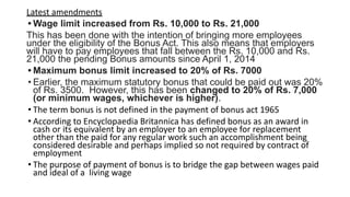 Payment of Bonus Act- 1965.pptx Payment of Bonus act | PDF