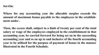 Payment of bonus act - which talks about payment of bonus | PPT