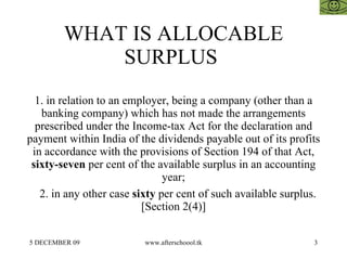 Payment Of Bonus Act 1965 | PPT