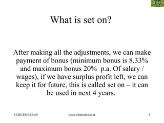 Payment Of Bonus Act 1965 | ODP