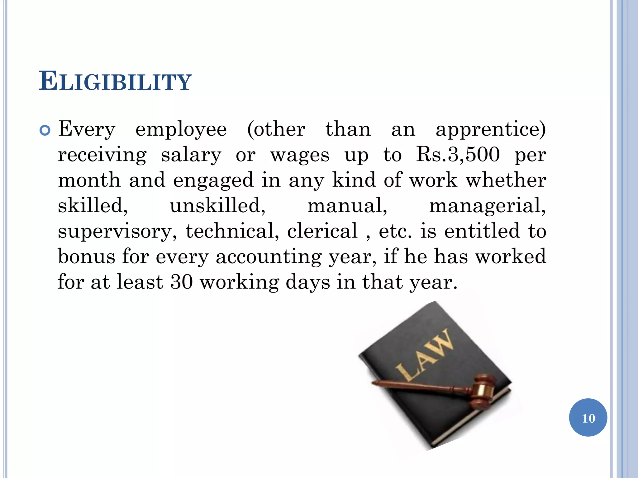 Payment of bonus act 1965 | PPSX