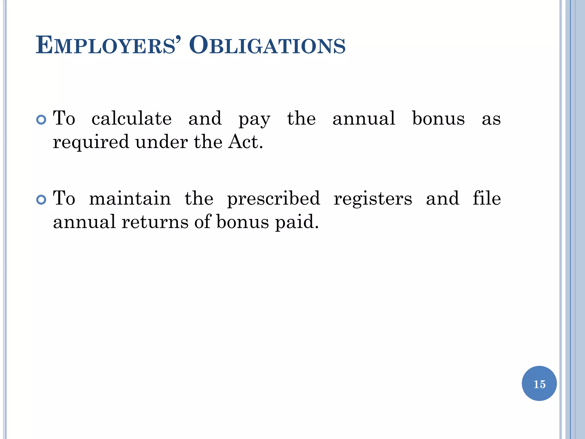 Payment of bonus act 1965 | PPSX