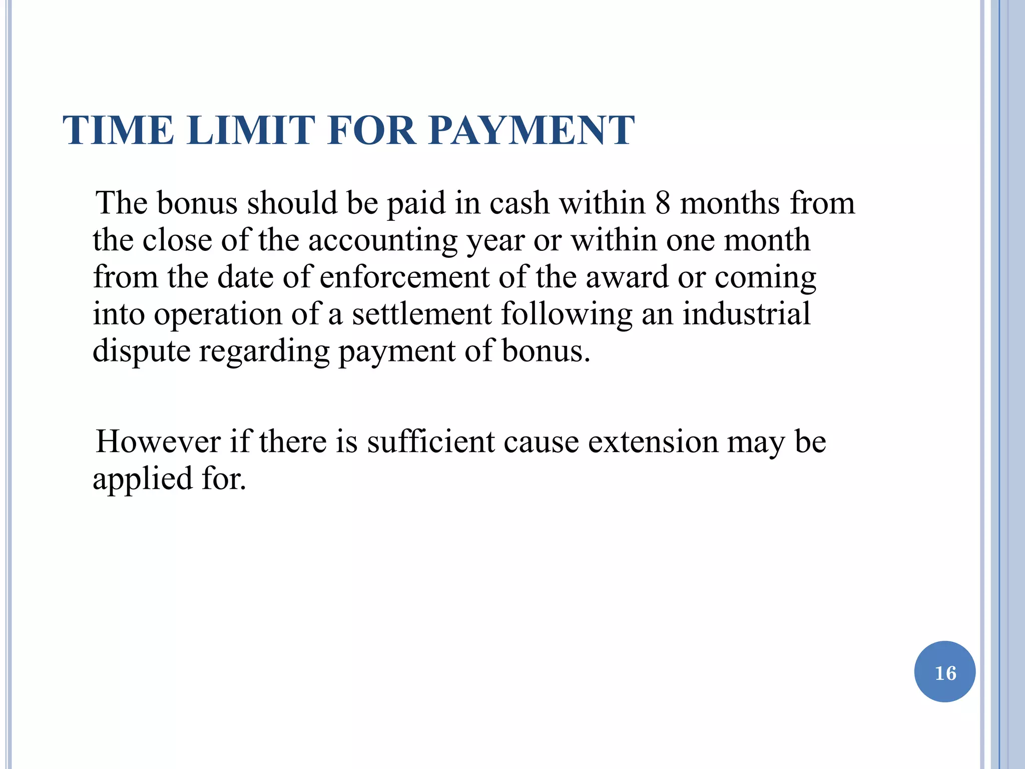 Payment of bonus act 1965 | PPSX