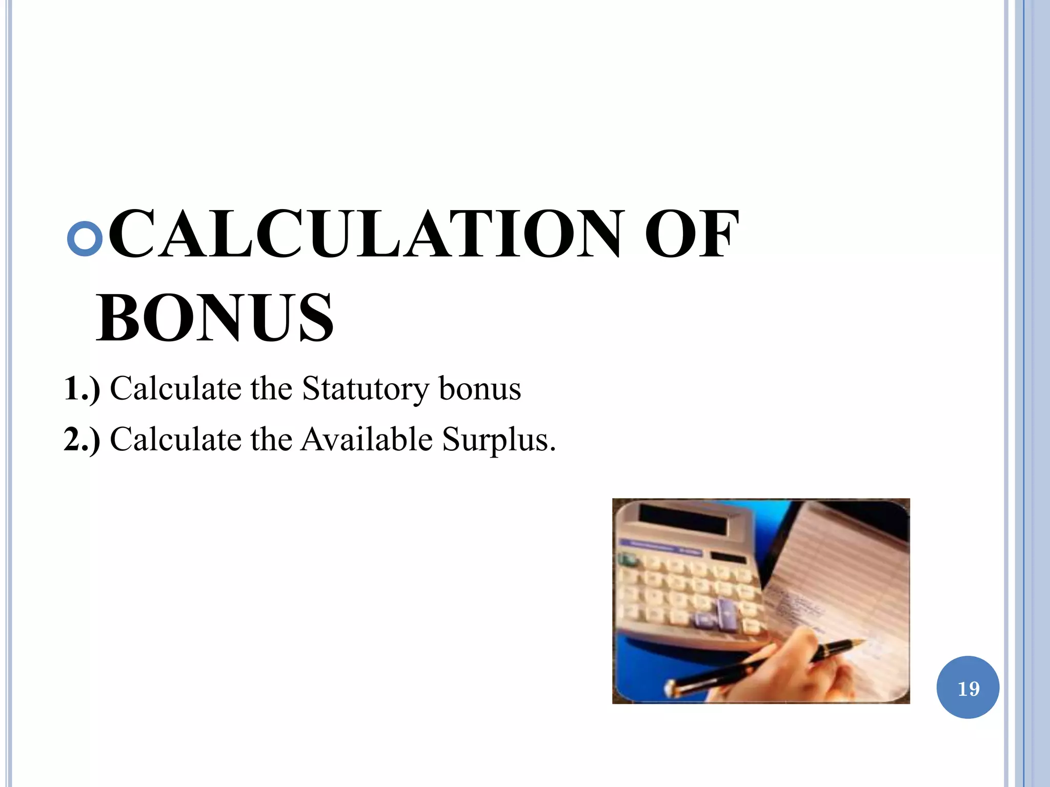 Payment of bonus act 1965 | PPSX