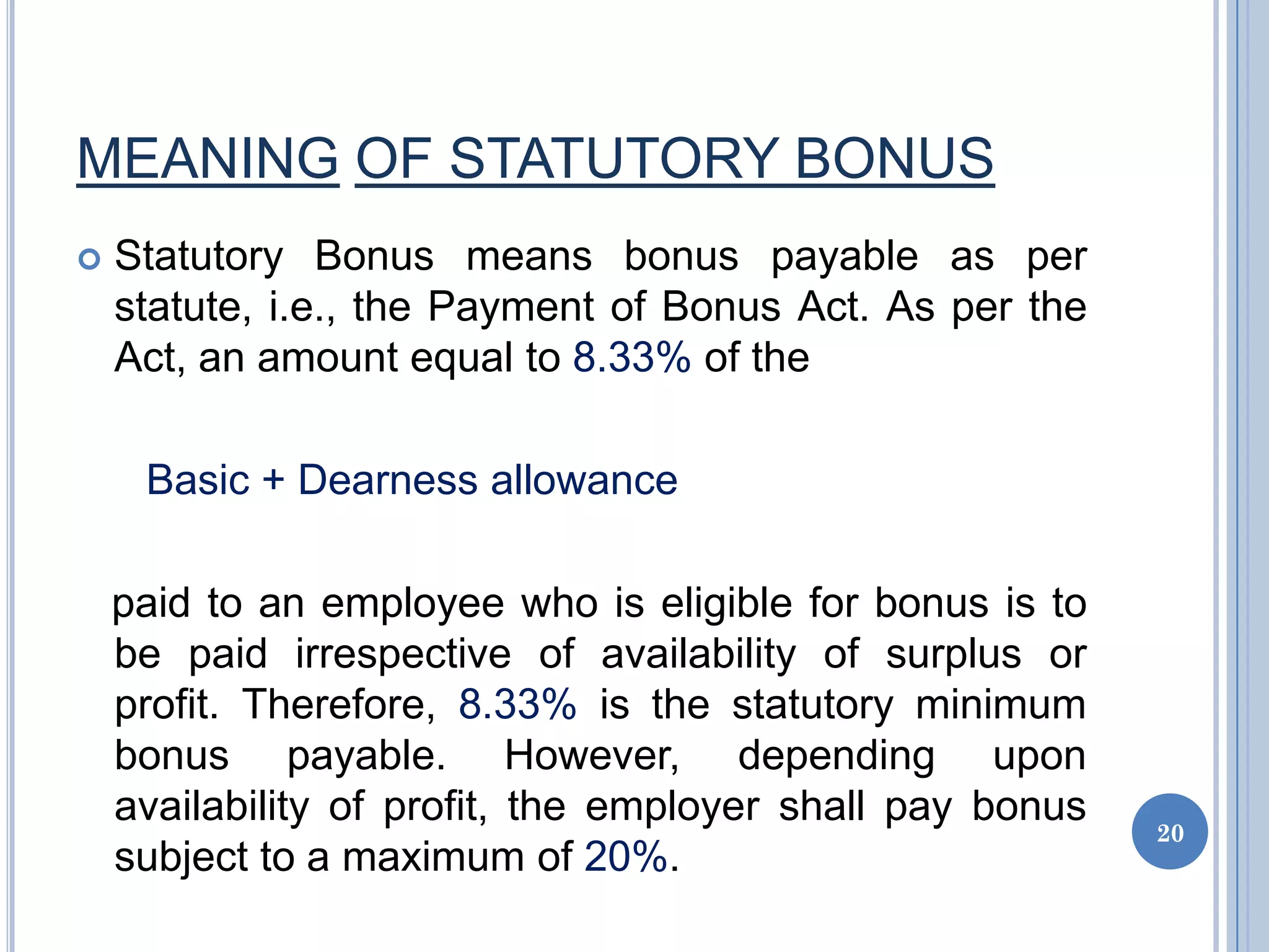 Payment of bonus act 1965 | PPSX