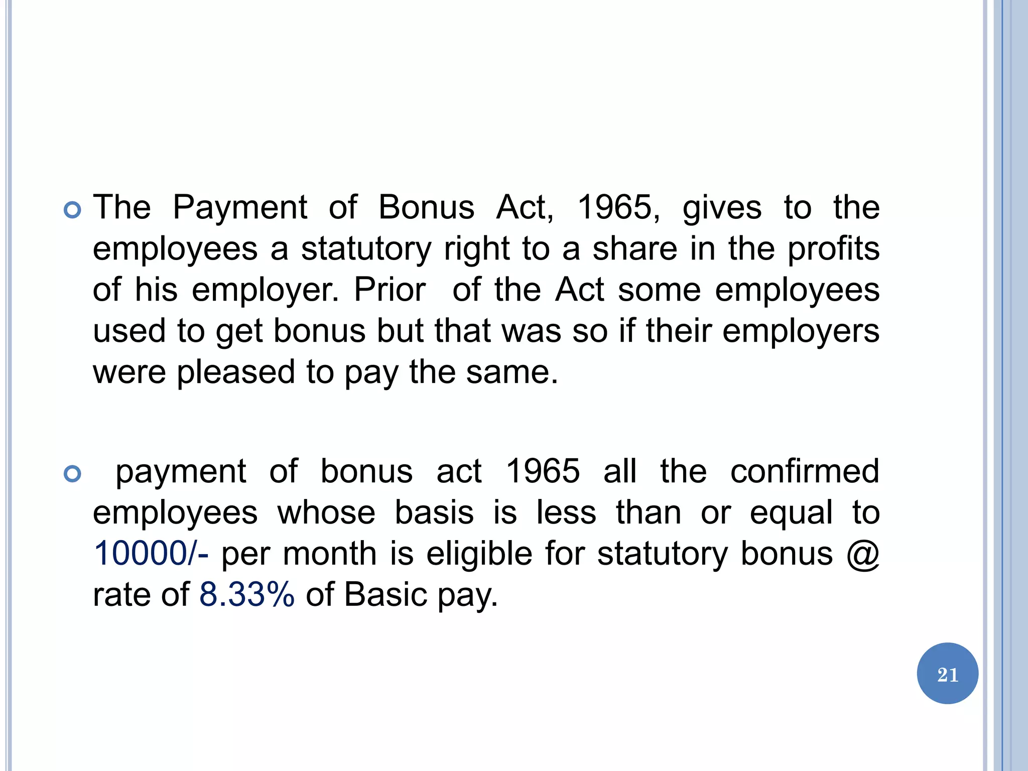 Payment of bonus act 1965 | PPSX