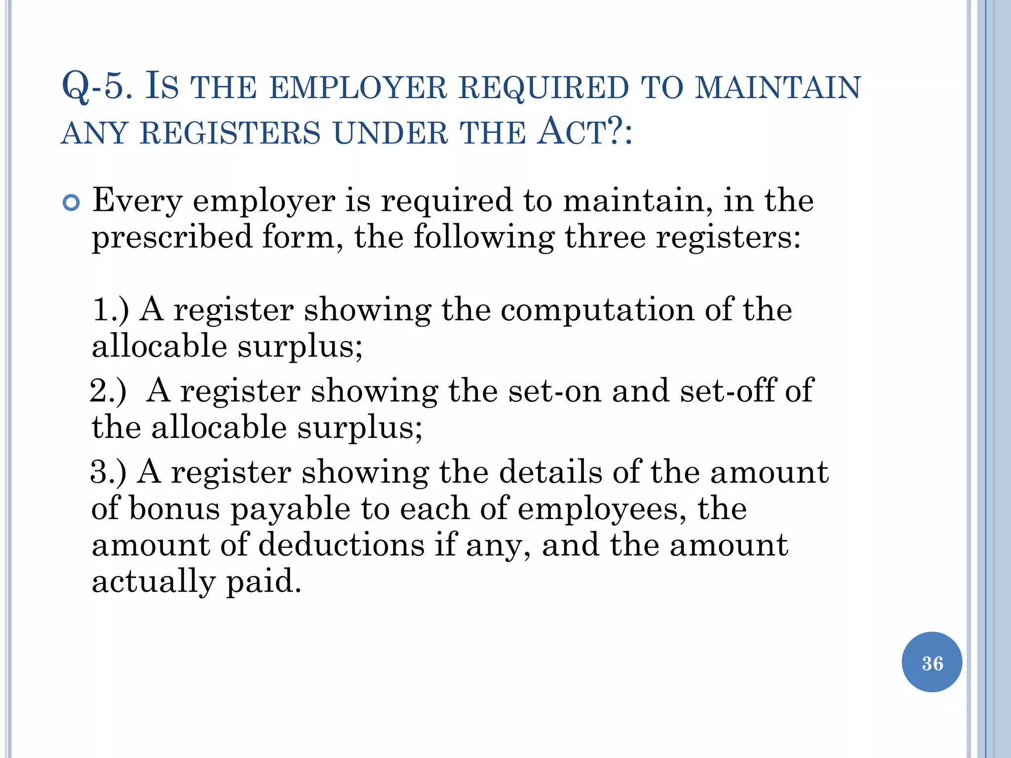 Payment of bonus act 1965 | PPSX