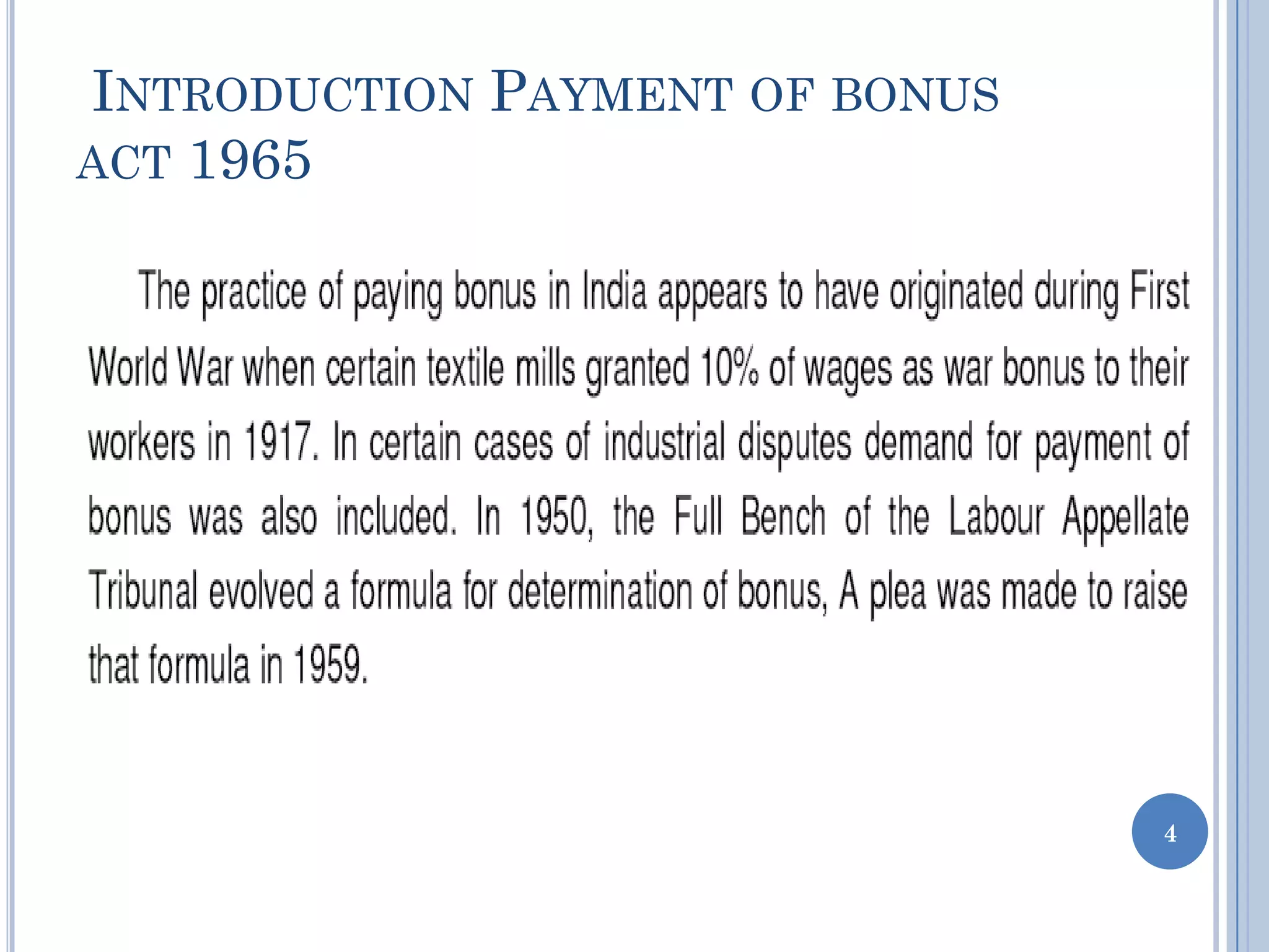 Payment of bonus act 1965 | PPSX