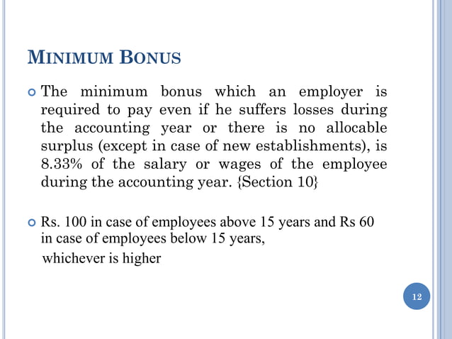 Payment of bonus act 1965 | PPSX