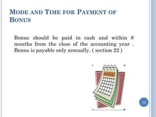 Payment of bonus act 1965 | PPSX