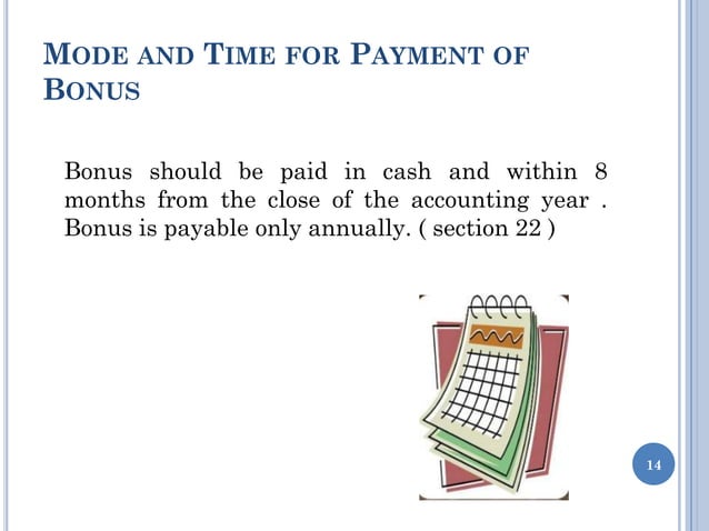 Payment of bonus act 1965 | PPSX