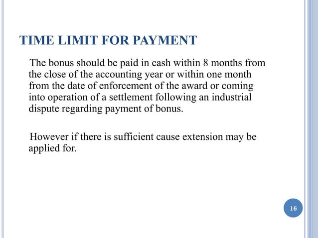 Payment of bonus act 1965 | PPSX