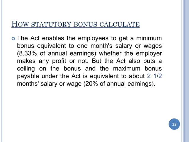 Payment of bonus act 1965 | PPSX