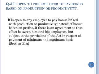 Payment of bonus act 1965 | PPSX