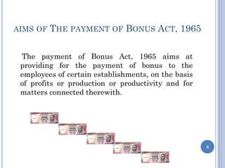 Payment of bonus act 1965 | PPSX