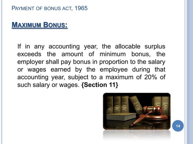Payment of bonus act 1965 | PPTX | Personal Taxes | Personal Finance