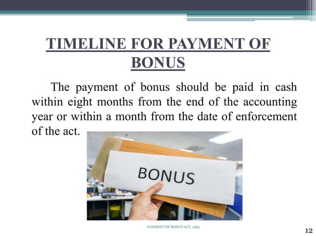 Payment of bonus act, 1965 | PPTX