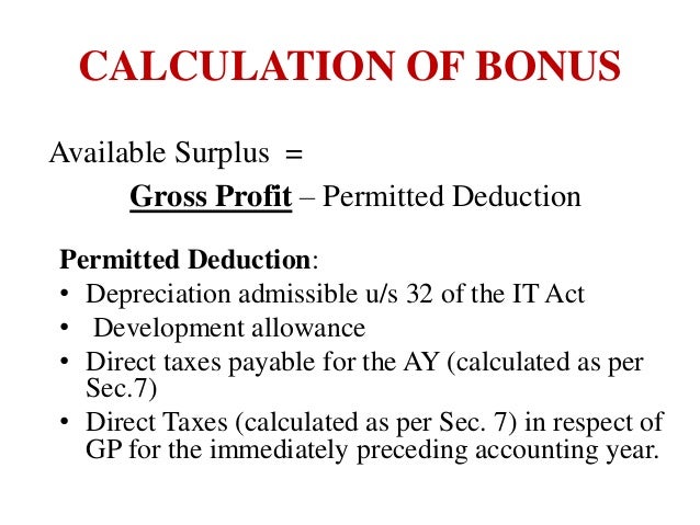 Payment of Bonus Act,1965 by Jamal